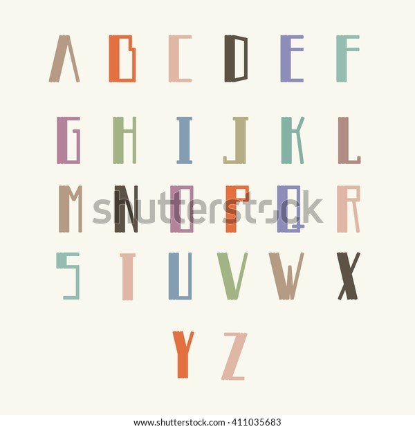 Pastel Letters Alphabet Illustration Vector Stock Vector (Royalty Free ...