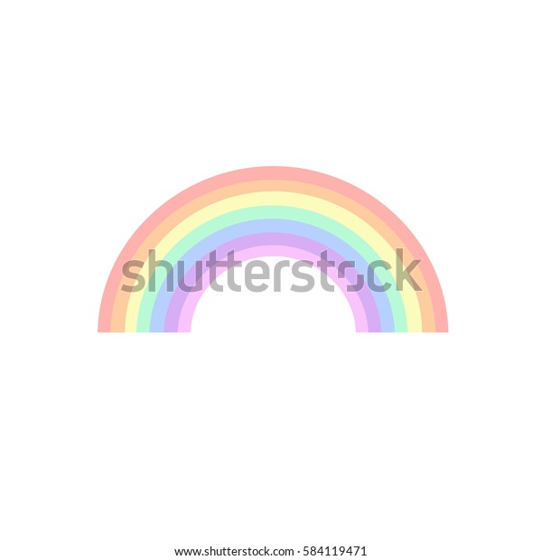 Pastel Rainbow Stock Vector (Royalty Free) 584119471 | Shutterstock