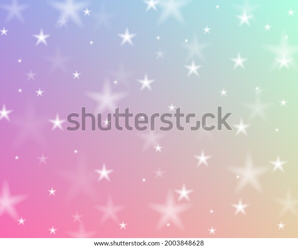 Pastel Rainbow Star Light Cute Background Stock Vector (Royalty Free ...