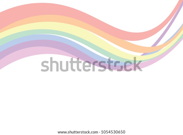 Pastel Rainbow Wave On White Background Stock Vector (Royalty Free ...