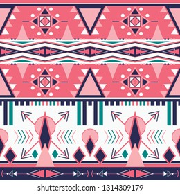 Pastel Seamless Ethnic Pattern Design Vector Stock Vector (Royalty Free ...