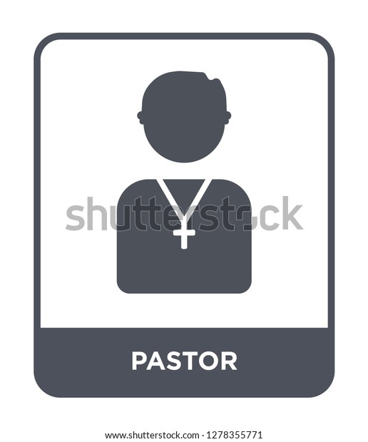 Pastor Icon Vector On White Background Stock Vector (Royalty Free ...