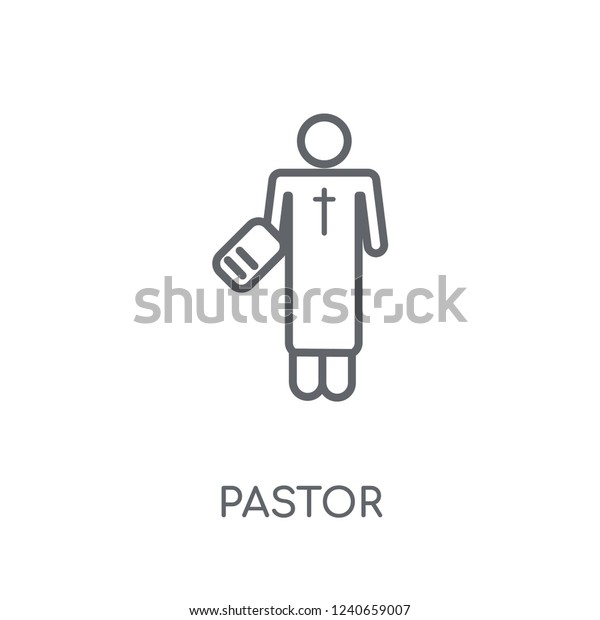 Pastor Linear Icon Modern Outline Pastor: เวกเตอร์สต็อก (ปลอดค่า ...