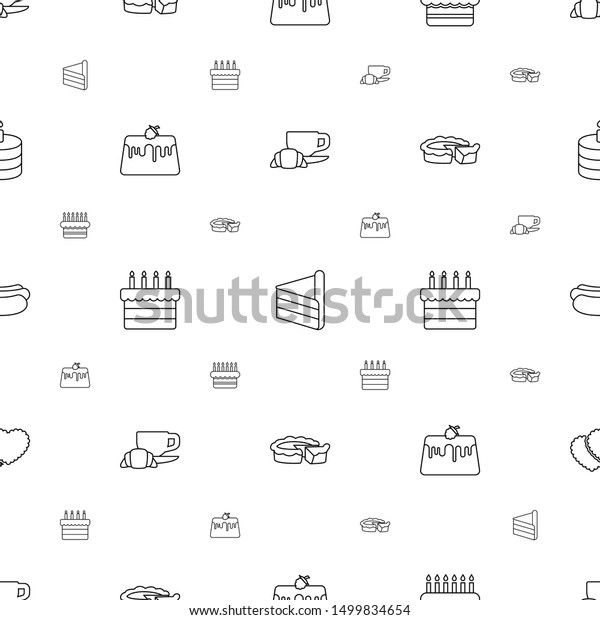Pastry Icons Pattern Seamless White Background Stock Vector (Royalty ...