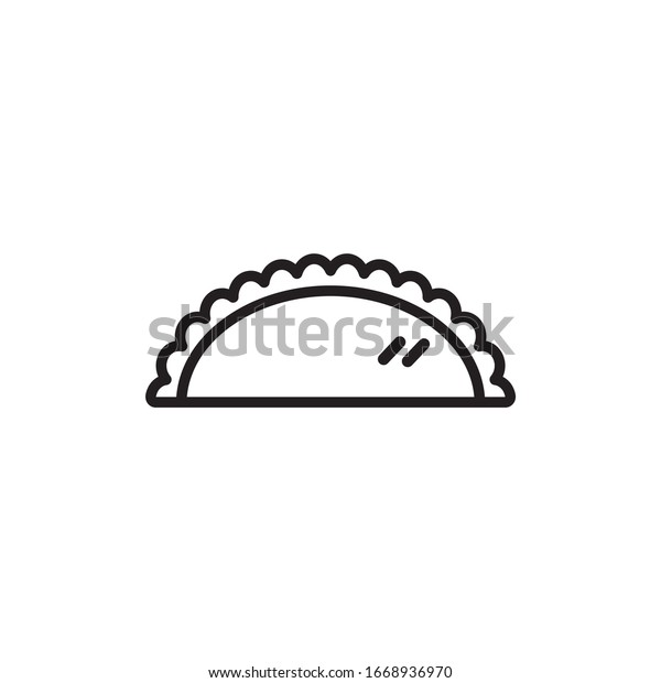 Pasty Icon Design Isolated On White Stock Vector (Royalty Free) 1668936970