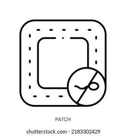 Patch Icon Linear Style Sign Isolated Stock Vector (Royalty Free ...