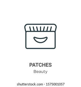 Patches Outline Vector Icon Thin Line Stock Vector (Royalty Free ...