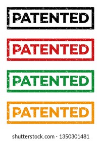 Patented Stamp Text On White: vector de stock (libre de regalías ...