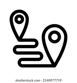 Path Line Icon Way Map Pin Stock Vector (Royalty Free) 2140977719 ...