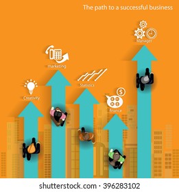Path Successful Business Stock Vector (Royalty Free) 396283102 ...
