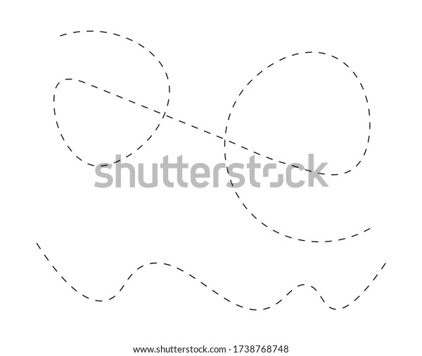 Path Travel Dotted Line Trip Dashed Stock Vector (Royalty Free ...
