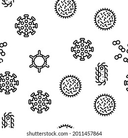 Pathogen Virus Disease Vector Seamless Pattern Stock Vector (Royalty ...