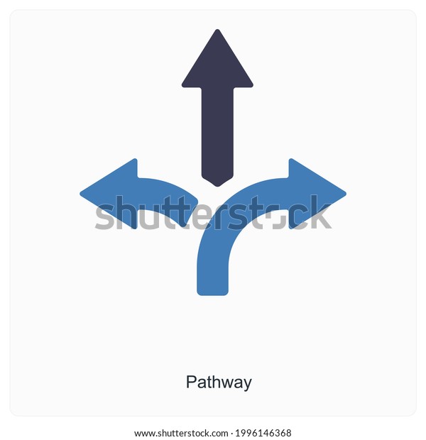 Pathway Three Way Road Icon Concept Stock Vector (Royalty Free ... Pathway Three Way Road Icon Concept Stock Vector (Royalty Free ...