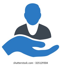 Patient Assistance Vector Icon Style Bicolor Stock Vector (Royalty Free ...