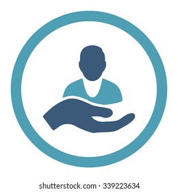 Patient Assistance Vector Icon Style Bicolor Stock Vector (Royalty Free ...