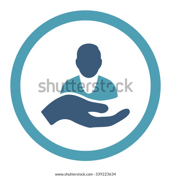 Patient Assistance Vector Icon Style Bicolor Stock Vector (Royalty Free ...