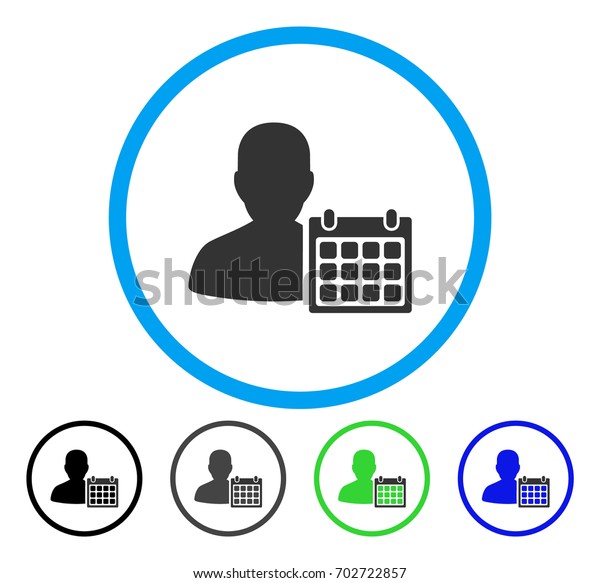 Patient Calendar Rounded Icon Vector Illustration Stock Vector (Royalty ...