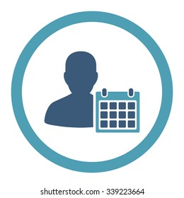 Patient Calendar Vector Icon Style Bicolor Stock Vector (Royalty Free ...