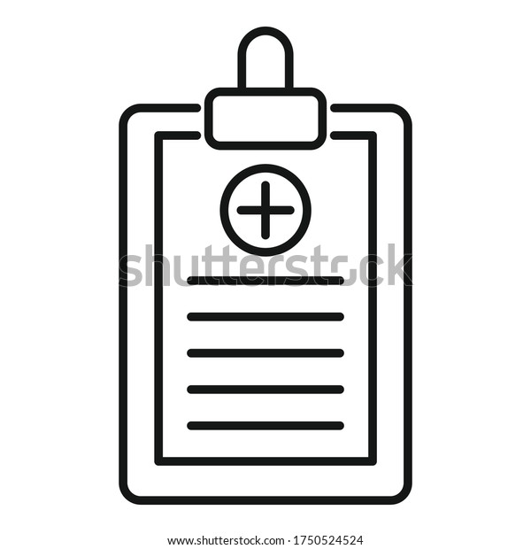 Patient Checklist Icon Outline Patient Checklist Stock Vector (Royalty ...