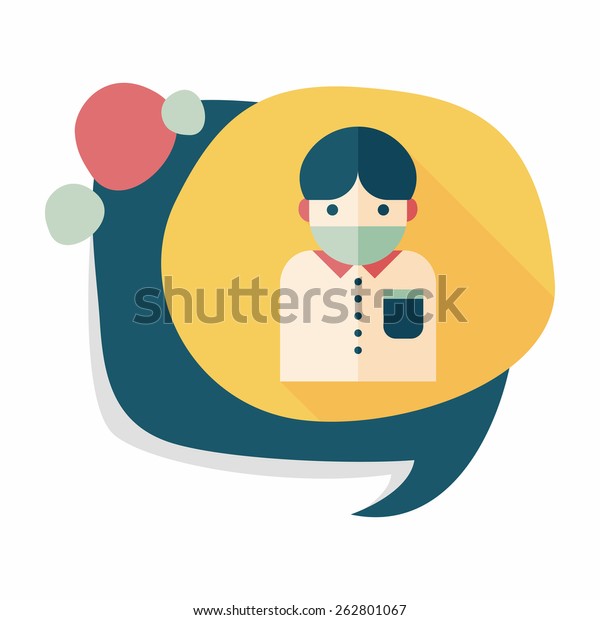Patient Flat Icon Long Shadoweps10 Stock Vector (Royalty Free ...