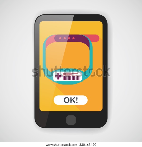 Patient Id Bracelet Flat Icon Long Stock Vector (Royalty Free) 330163490