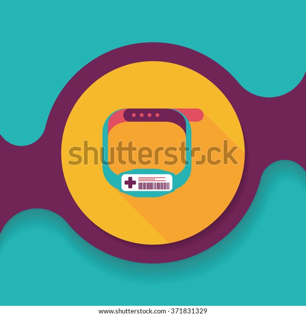 Patient Id Bracelet Flat Icon Long Stock Vector (Royalty Free ...