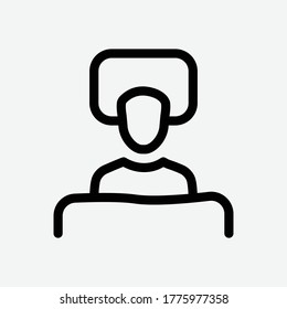 Patient Line Icon Vector Illustration Stock Vector (Royalty Free ...