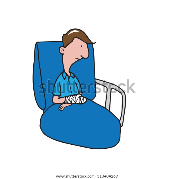 Patient Lying Alone Bed Cartoon Stock Vector (Royalty Free) 313404269 ...