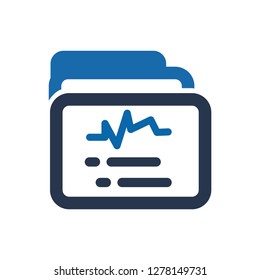 Patient Record Icon Vector Stock Vector (Royalty Free) 1278149731
