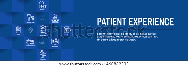 Patient Satisfaction Icon Set Web Header Stock Vector (Royalty Free ...