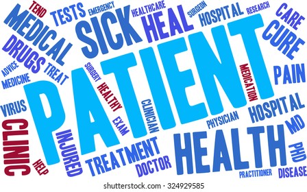 Patient Word Cloud On White Background Stock Vector (Royalty Free ...