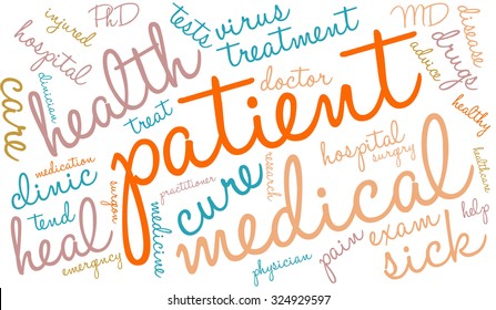 Patient Word Cloud On White Background Stock Vector (Royalty Free ...