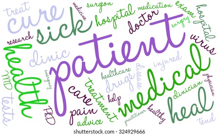 Patient Word Cloud On White Background Stock Vector (Royalty Free ...
