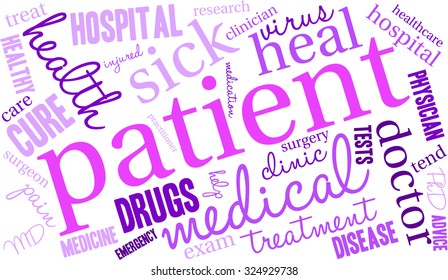 Patient Word Cloud On White Background Stock Vector (Royalty Free ...