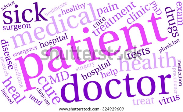 Patient Word Cloud On White Background Stock Vector (Royalty Free ...