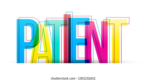 Patient Word Vector Isolated On White Stock Vector (Royalty Free ...