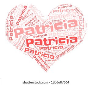 Patricia Word Cloud Heart Shape Stock Vector (Royalty Free) 1206687664 ...