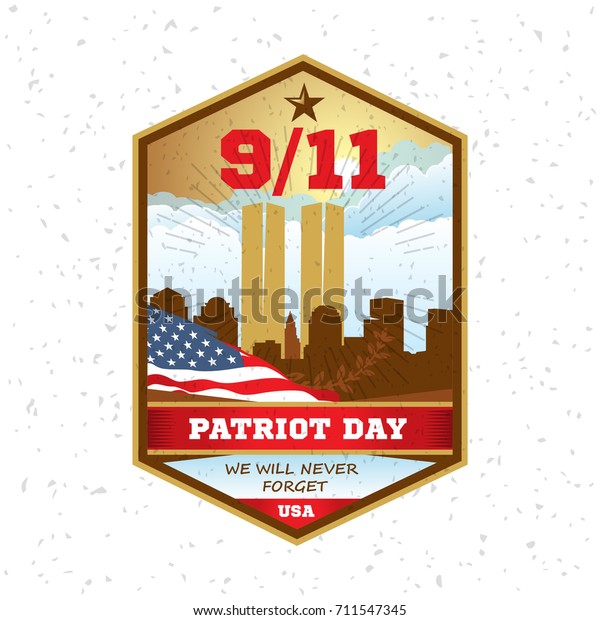 Patriot Day Vector Poster September 11 Stock Vector (Royalty Free ...