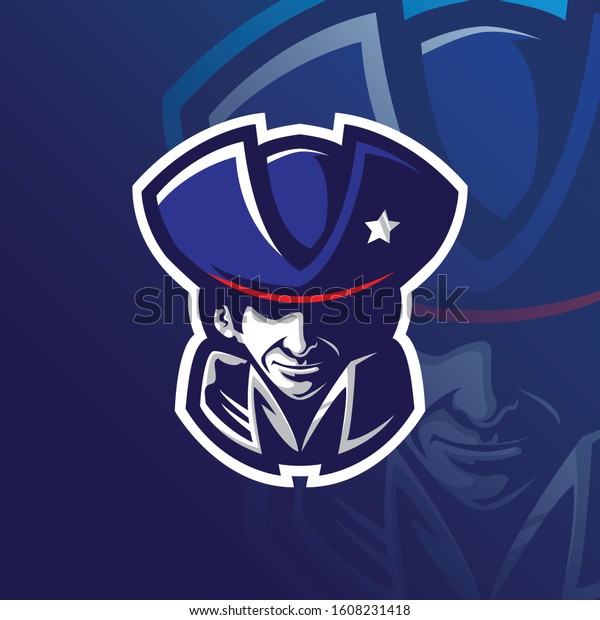 Patriot Mascot Logo Design Vector Modern Stock Vector (Royalty Free ...