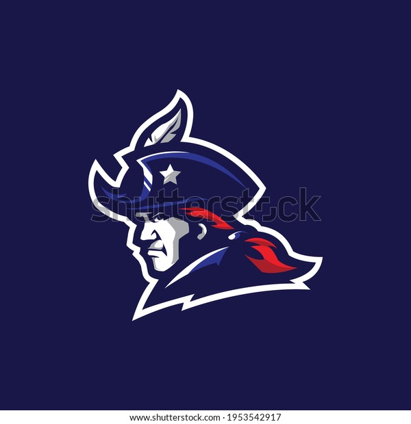 Patriot Mascot Logo Design Vector Modern Stock Vector (Royalty Free ...