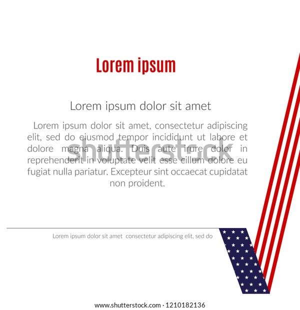 Patriotic Background American Flag Check Mark Stock Vector (Royalty ...