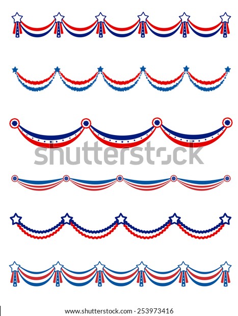 Patriotic National Day Border Frames Bunting Stock Vector (Royalty Free ...