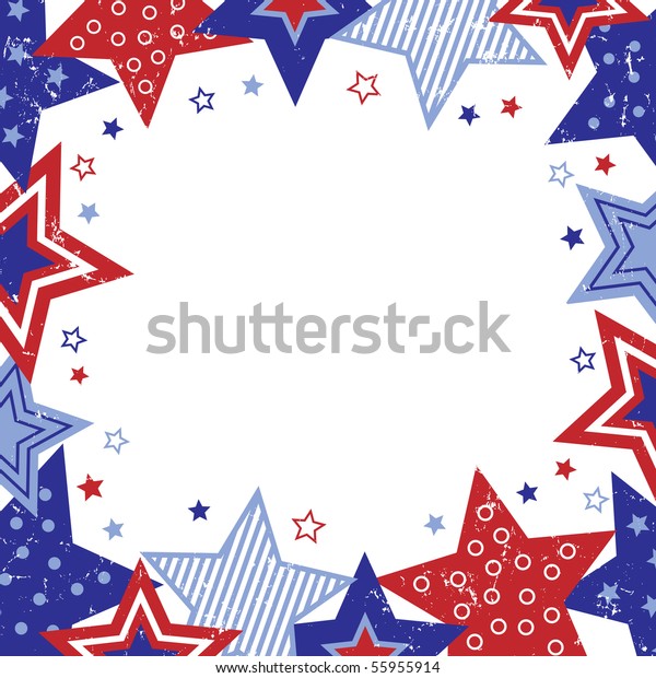 Patriotic Stars Border Vector : image vectorielle de stock (libre de ...