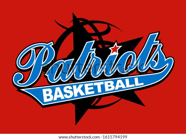 Patriots Basketball Team Design Script Ball Stock Vector (Royalty Free ...
