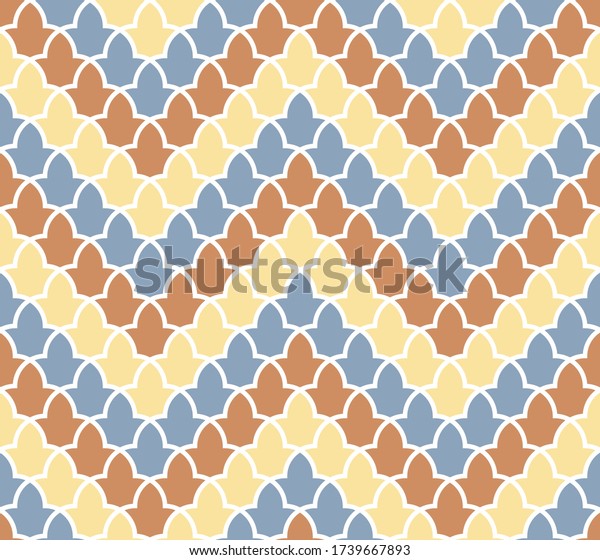Pattern Alhambra Palace Traditional Islamic Geometric Stock Vector ...