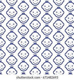 Pattern Background Baby Face Emotion Icon Stock Vector (Royalty Free ...