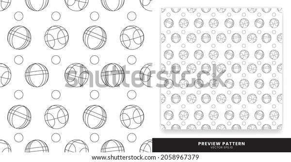 Pattern Black White Color Bocce Ball Stock Vector (Royalty Free ...