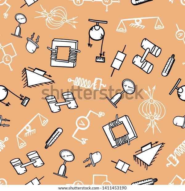 Pattern Black Black White Science Science Stock Vector (Royalty Free ...