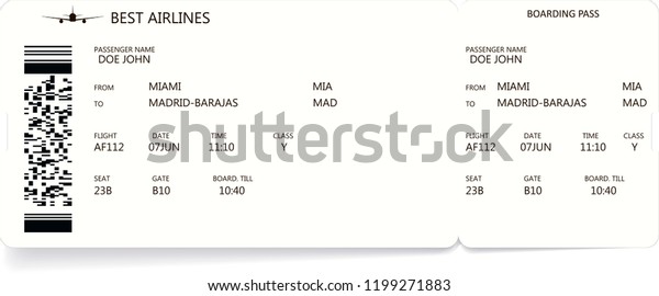 Pattern Boarding Pass Air Ticket Barcode: Vector có sẵn (miễn phí bản ...