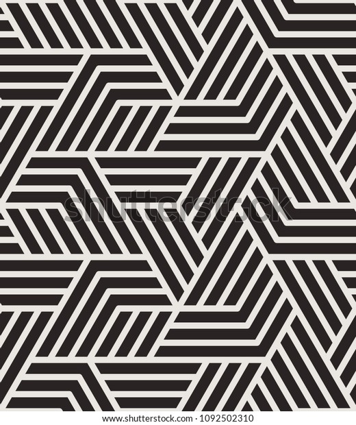 Pattern Bold Lines Geometric Shapes Forming Stock Vector (Royalty Free ...